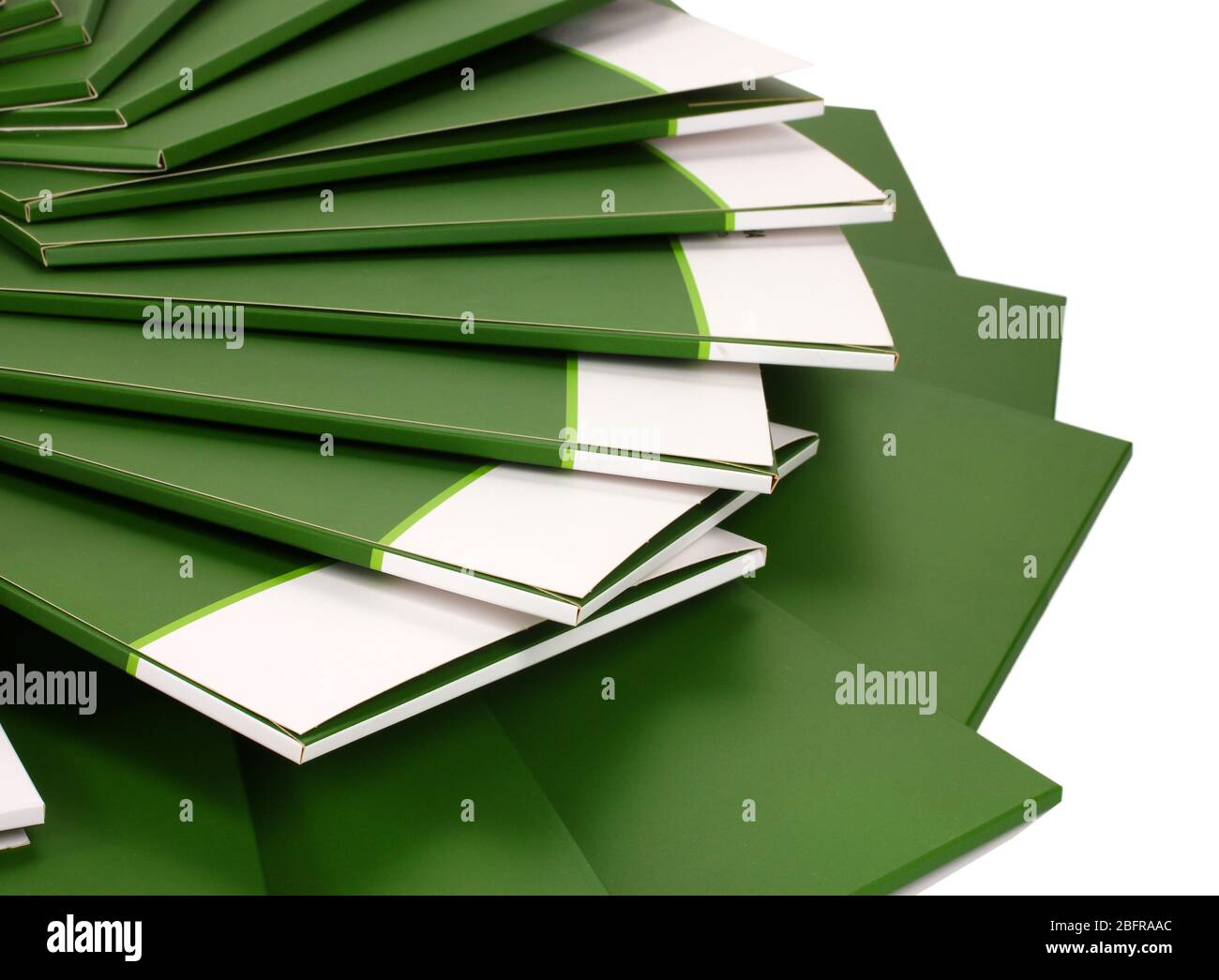 Many green folders closeup Stock Photo - Alamy