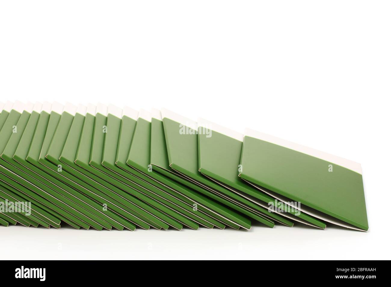 Many green folders isolated on white Stock Photo - Alamy