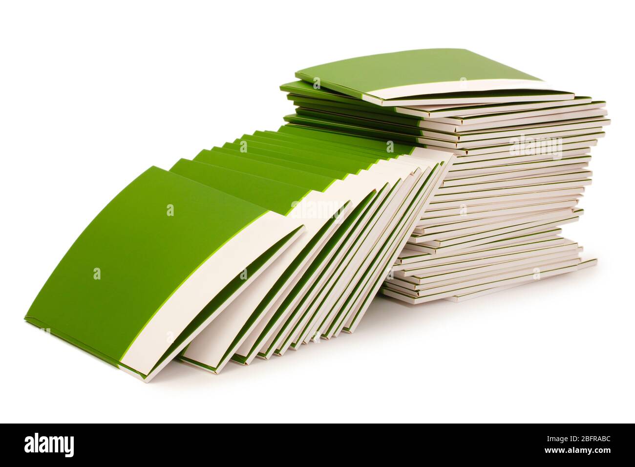 Many green folders isolated on white Stock Photo - Alamy