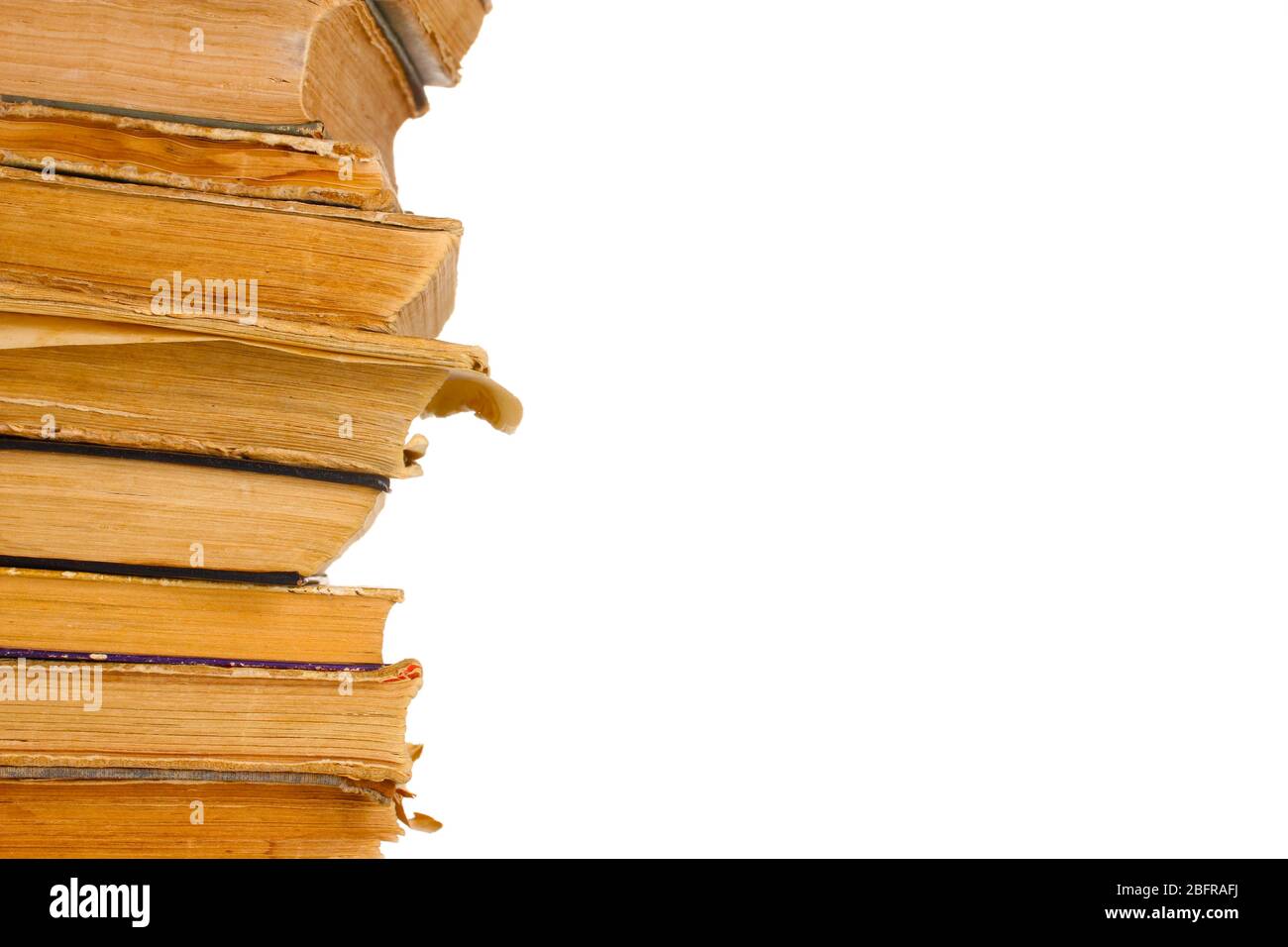 Pile of old books closeup Stock Photo - Alamy
