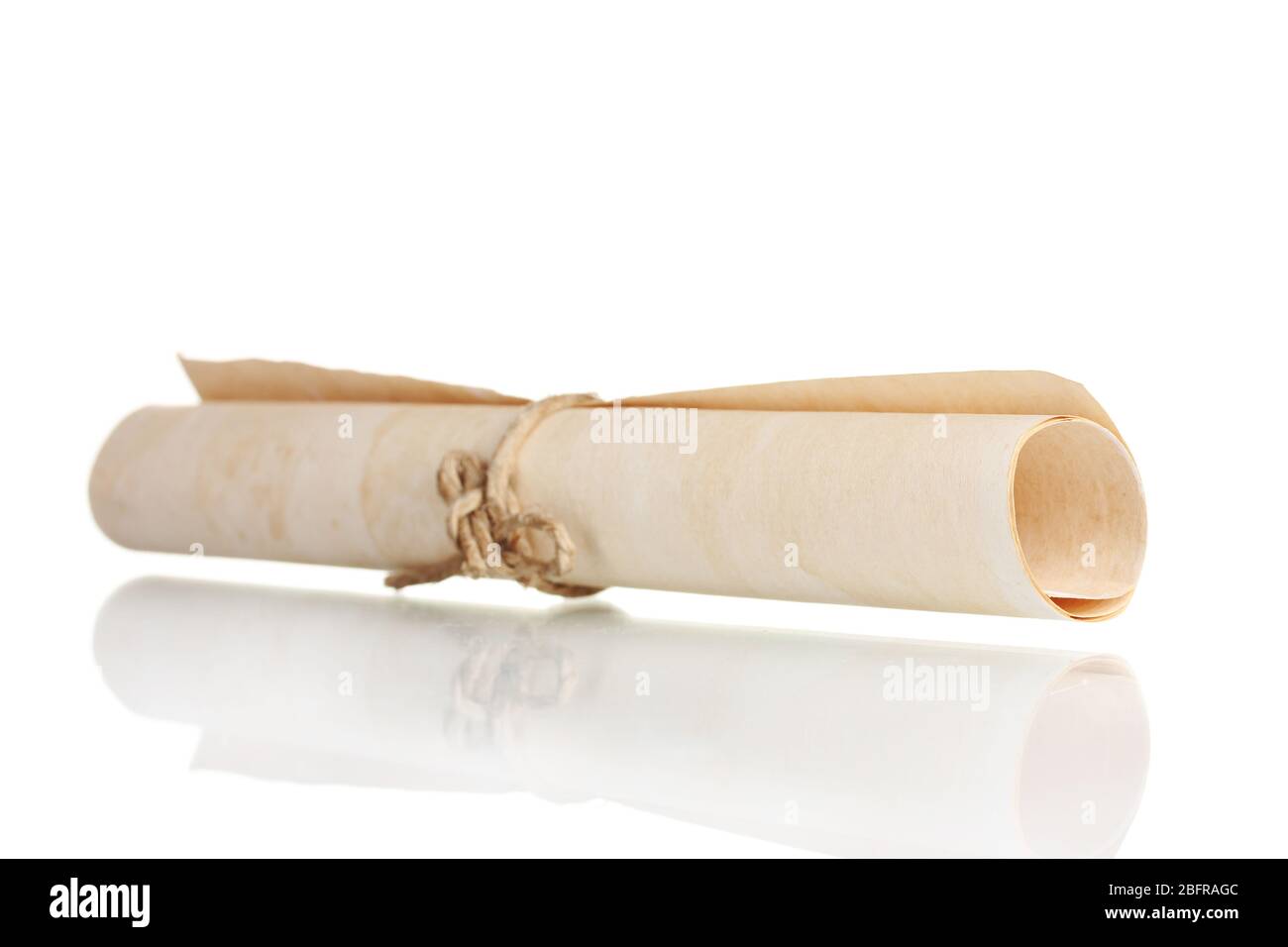 Scroll isolated on white Stock Photo - Alamy
