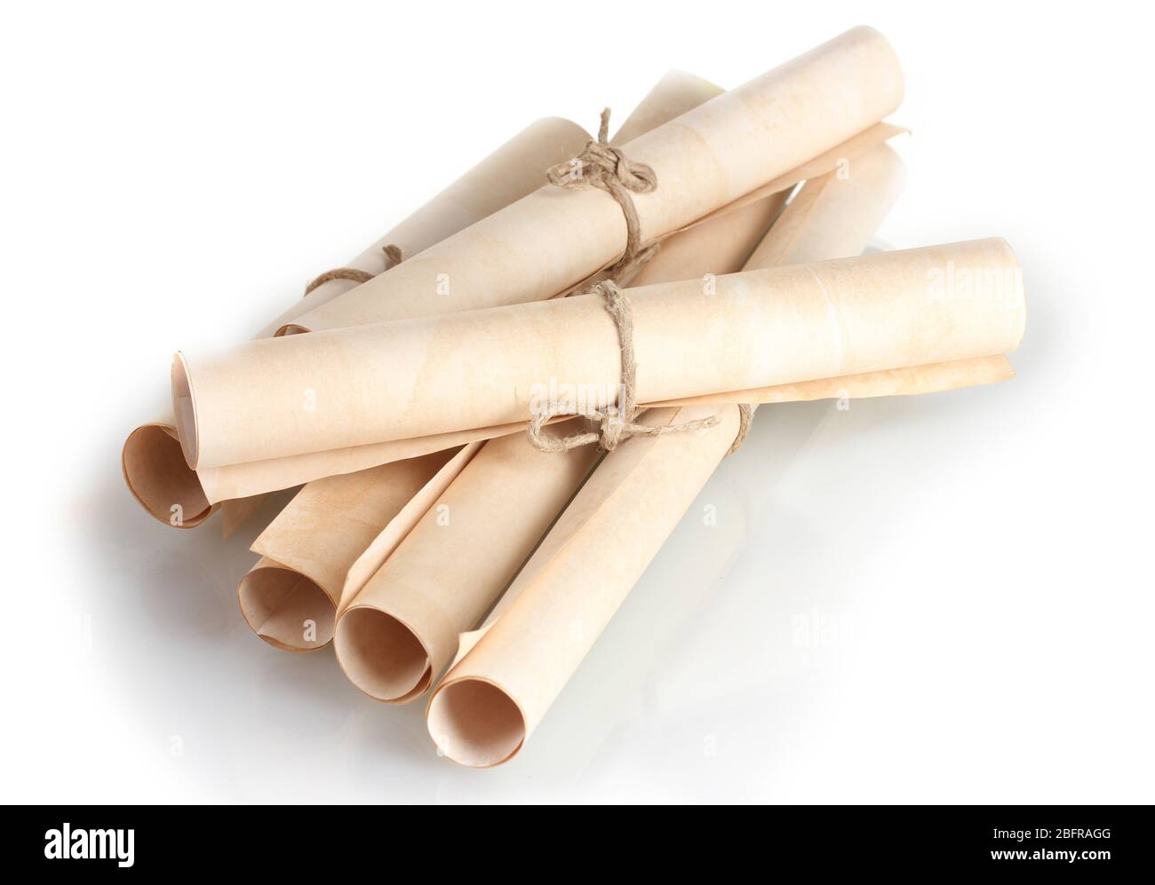 Many scrolls isolated on white Stock Photo - Alamy