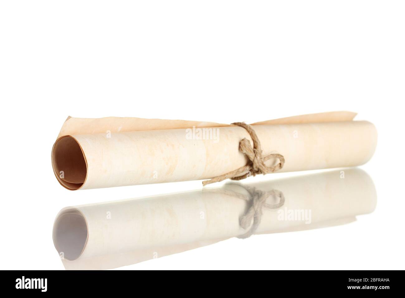 Scroll isolated on white Stock Photo - Alamy
