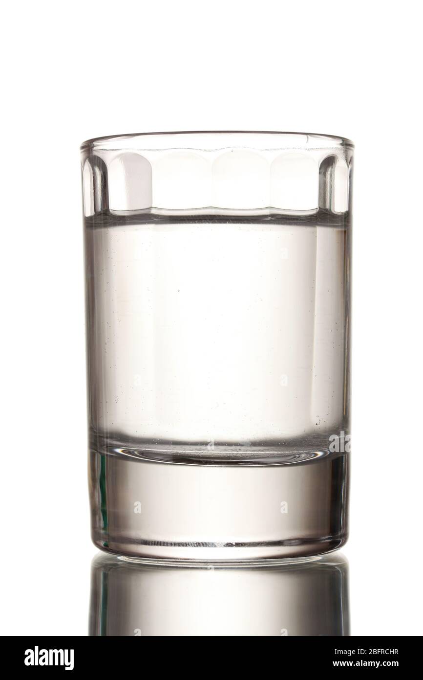 Glass of vodka isolated on white Stock Photo - Alamy