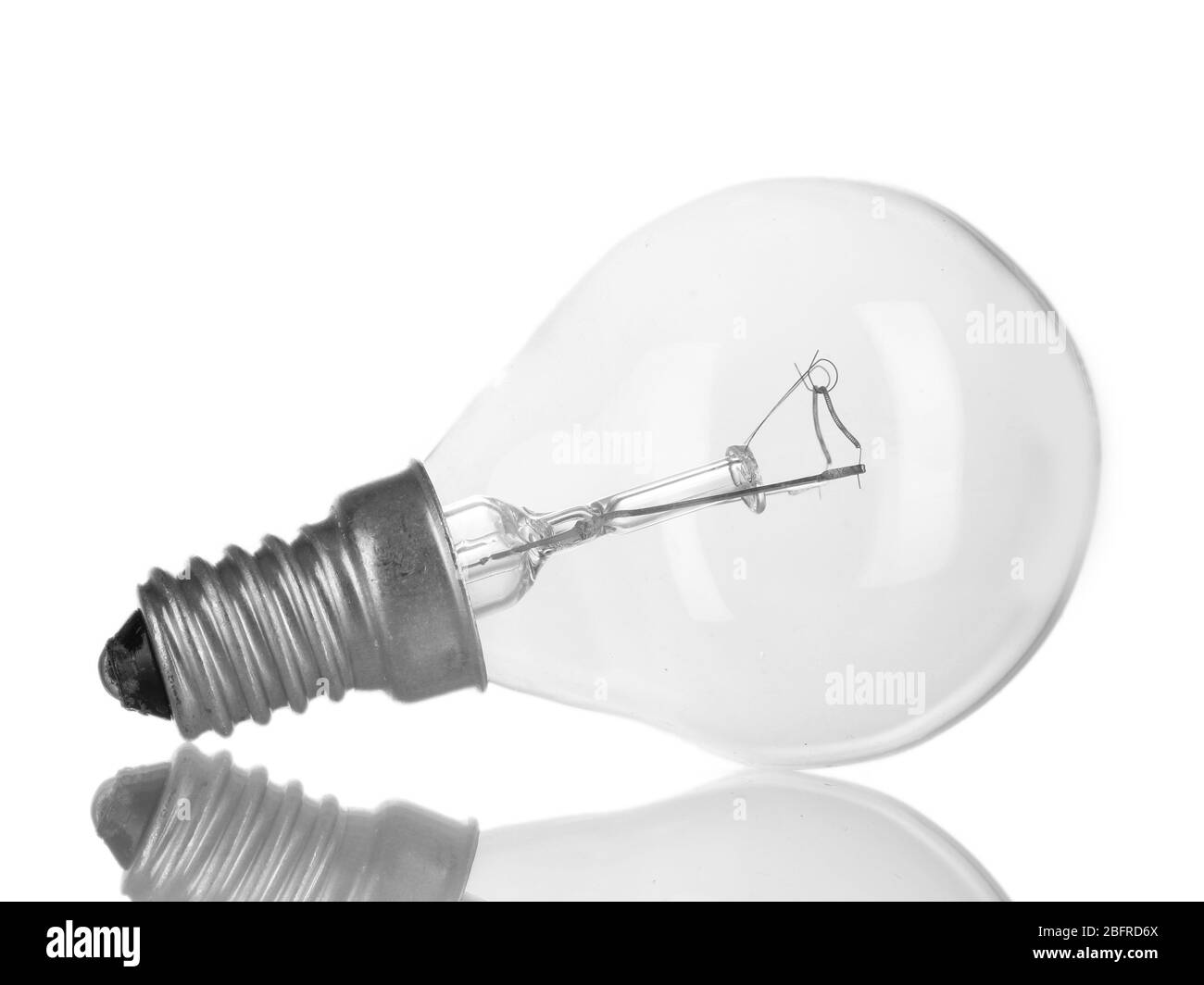 Light bulb isolated on white Stock Photo - Alamy