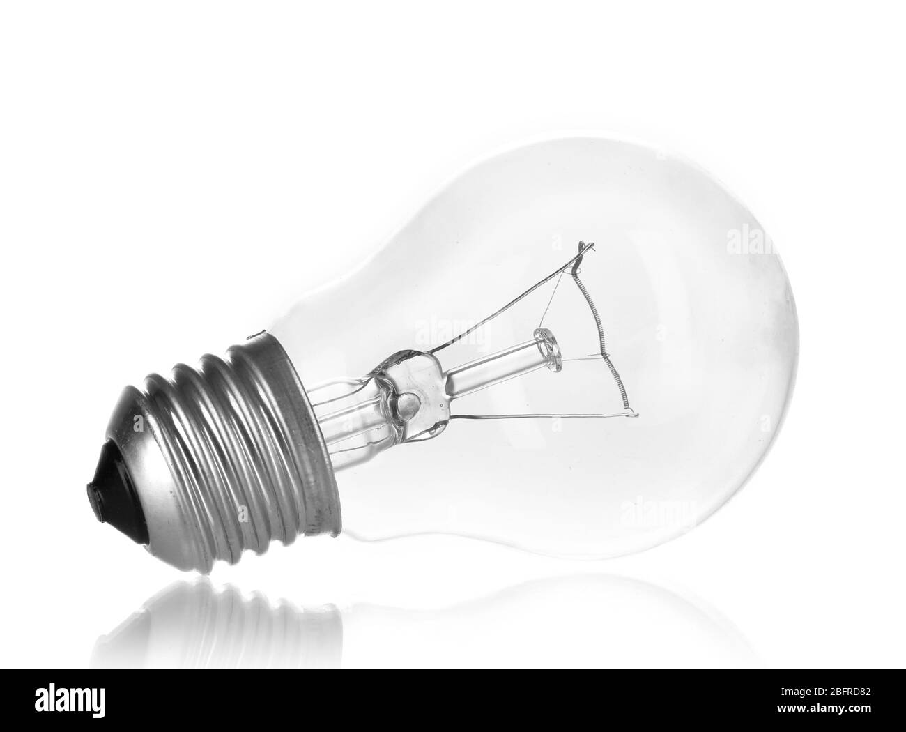 Light bulb isolated on white Stock Photo - Alamy