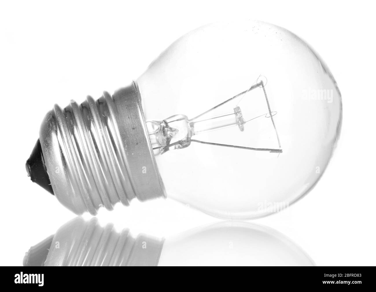 Light bulb isolated on white Stock Photo - Alamy