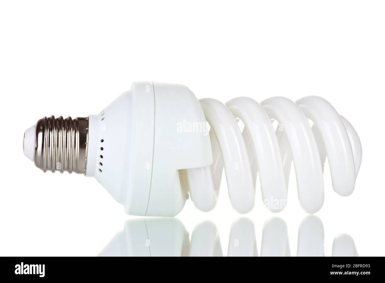 Energy saving lamp isolated on white Stock Photo - Alamy