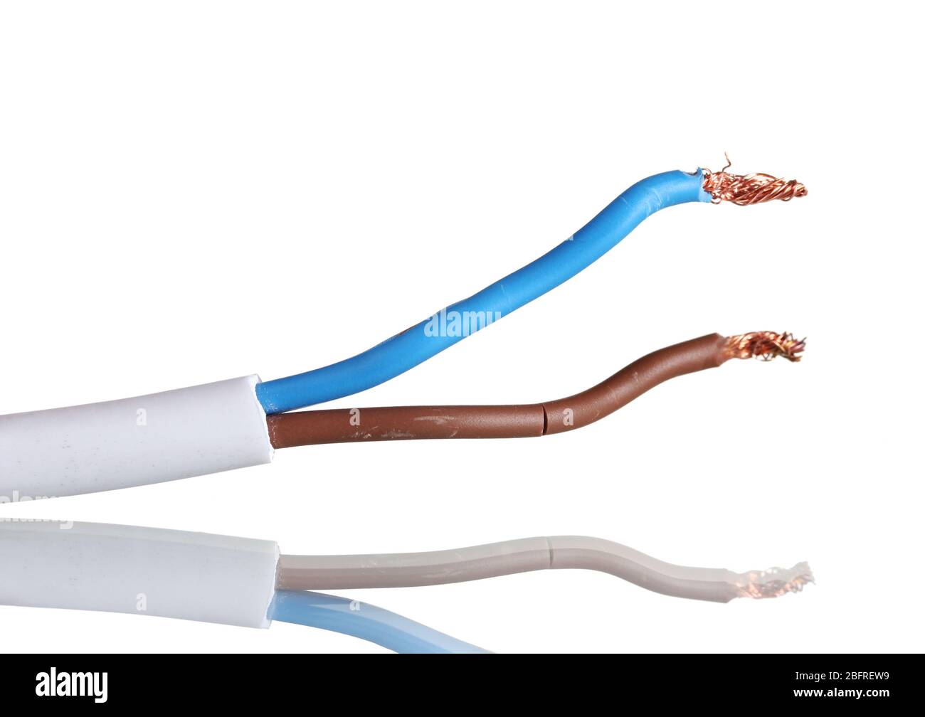 Wire isolated on white Stock Photo - Alamy