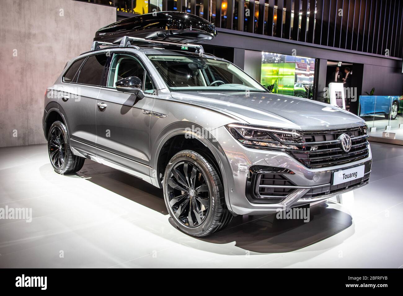 Brussels, Belgium, Jan 2020 Volkswagen VW Touareg at Brussels Motor ...