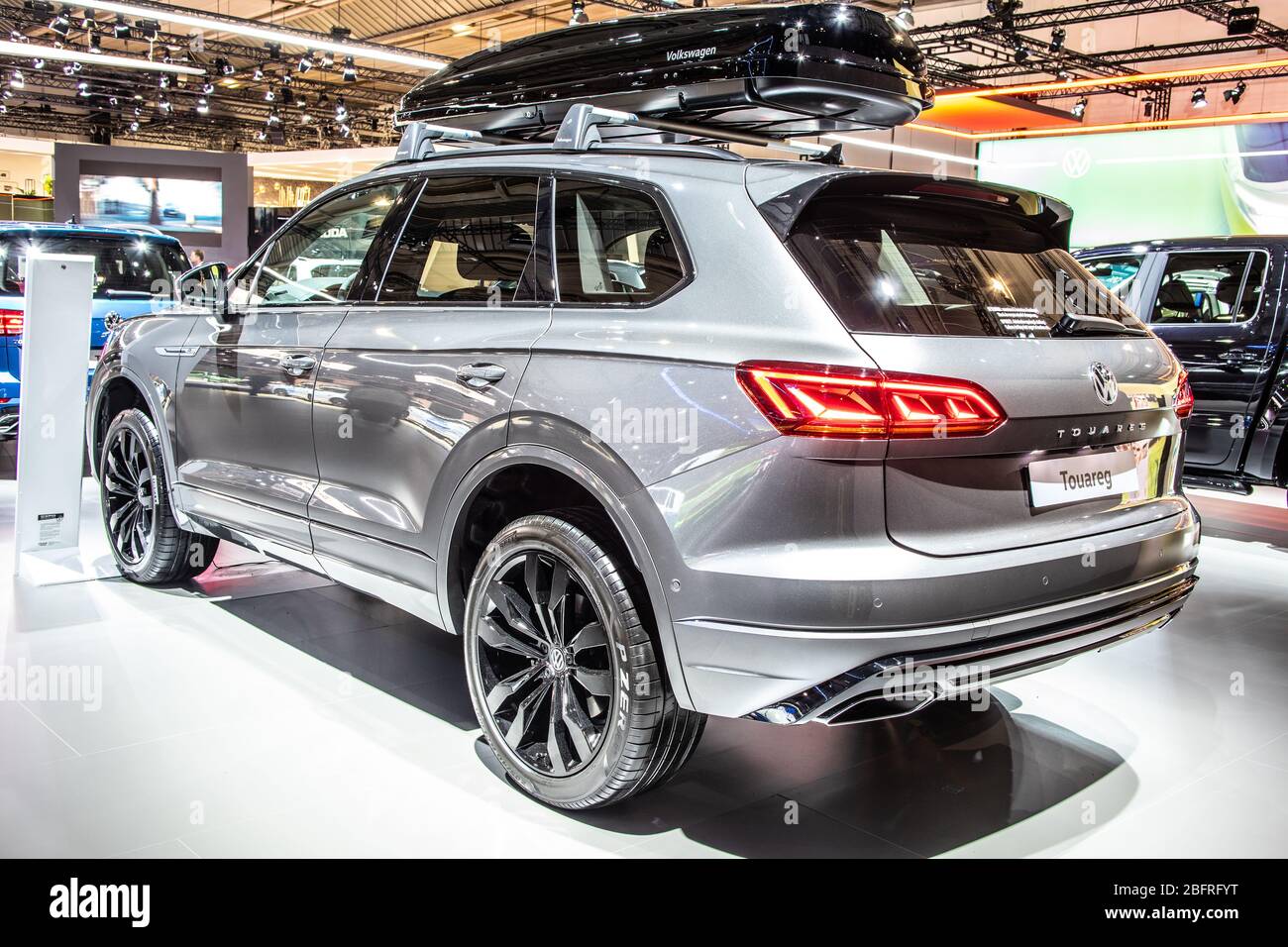 Brussels, Belgium, Jan 2020 Volkswagen VW Touareg at Brussels Motor ...