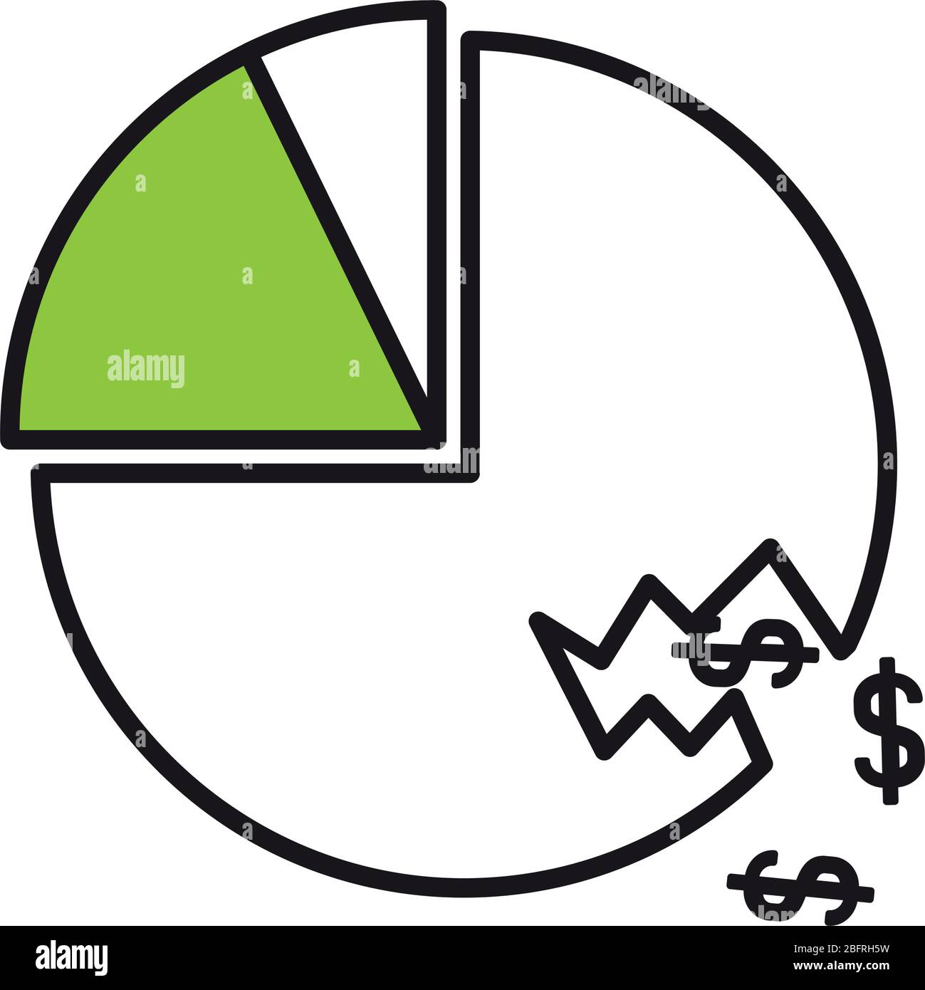 Broken pie chart hi-res stock photography and images - Alamy