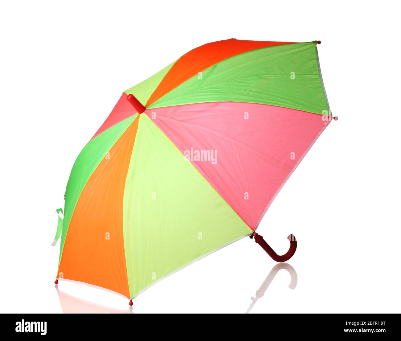 Multi-colored umbrella isolated on white Stock Photo - Alamy