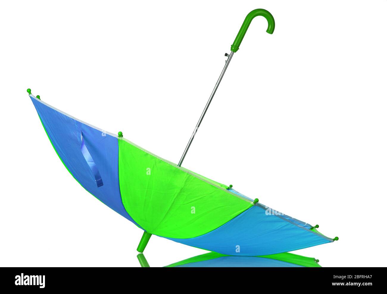 Multi-colored umbrella isolated on white Stock Photo - Alamy