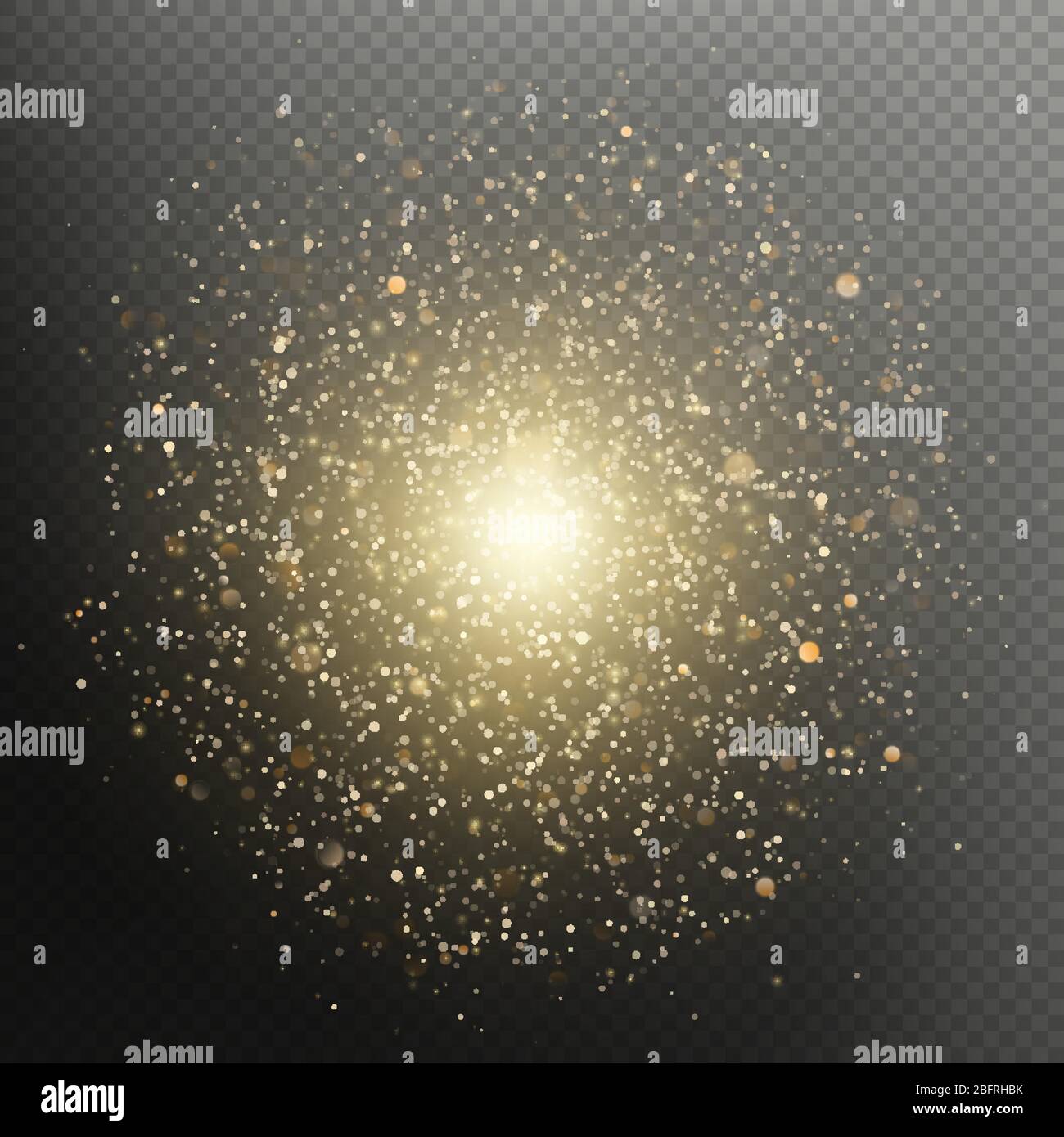 Golden Christmas and New Year glittering burst. Sparkling fireworks ...