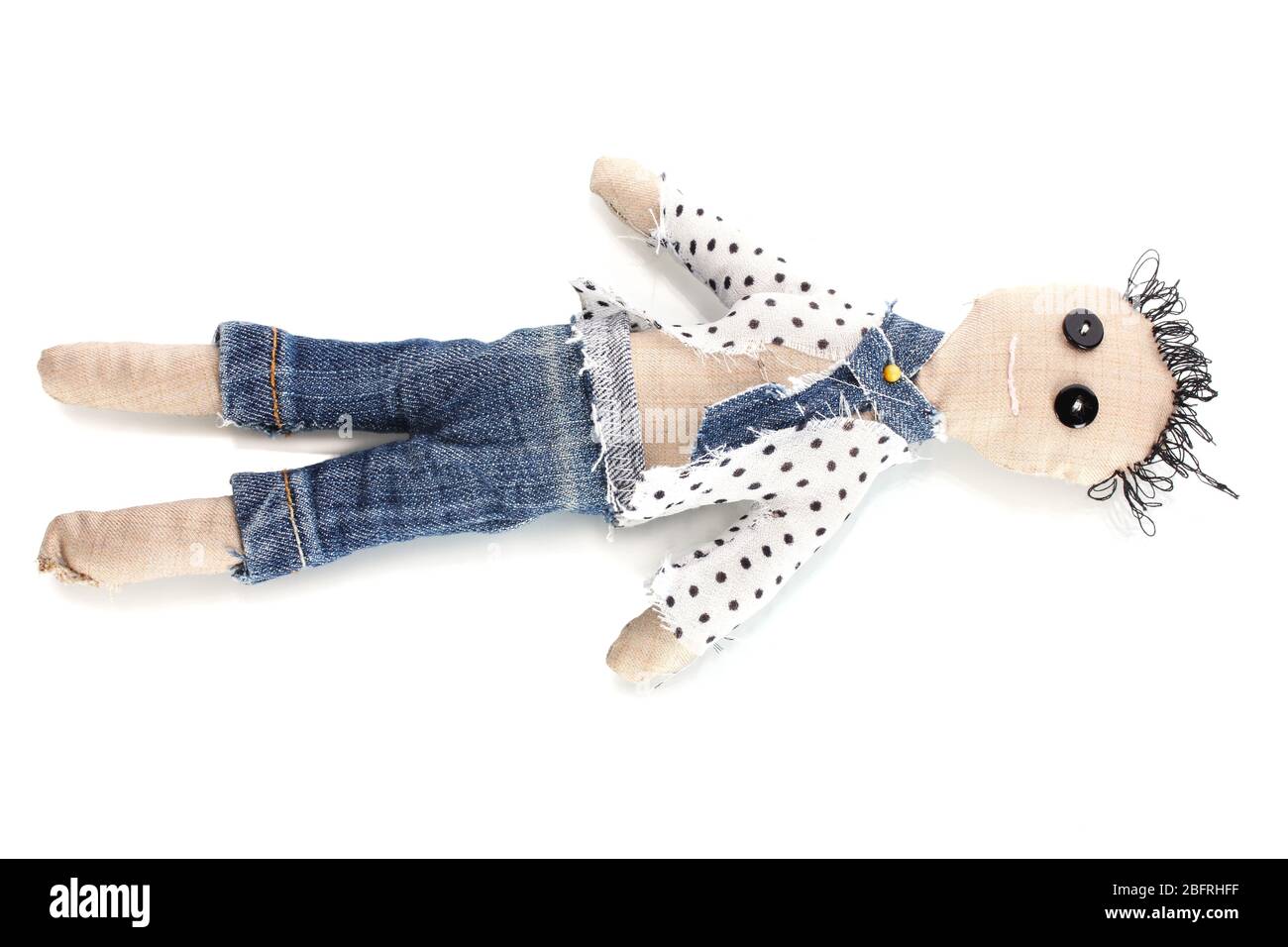 Voodoo doll boy isolated on white Stock Photo - Alamy