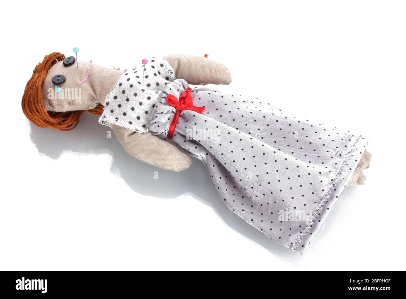 Voodoo doll girl isolated on white Stock Photo - Alamy
