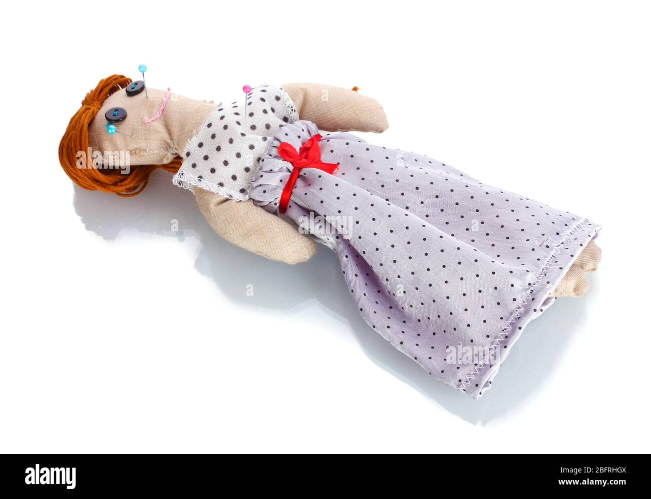 Voodoo doll girl isolated on white Stock Photo - Alamy