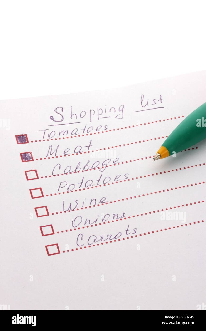Memorizing list hi-res stock photography and images - Alamy