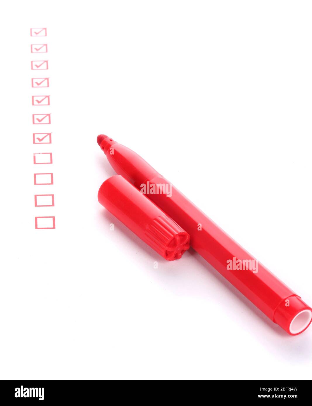 Checklist with marker Cut Out Stock Images & Pictures - Alamy