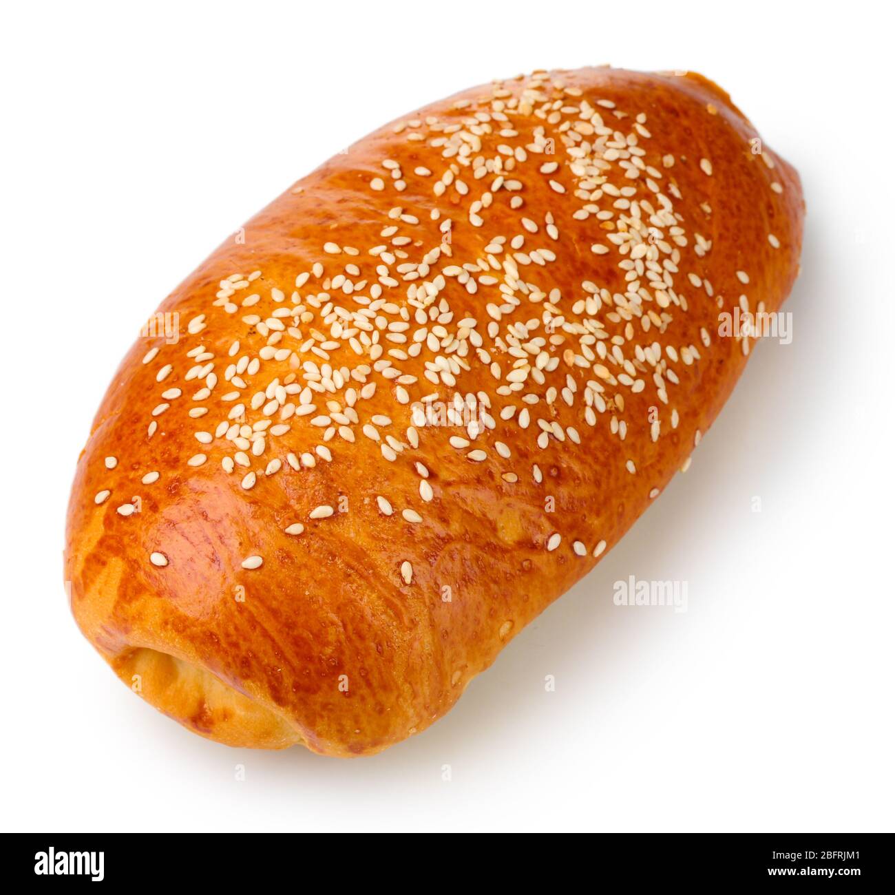 One roll bread isolated on white Stock Photo - Alamy