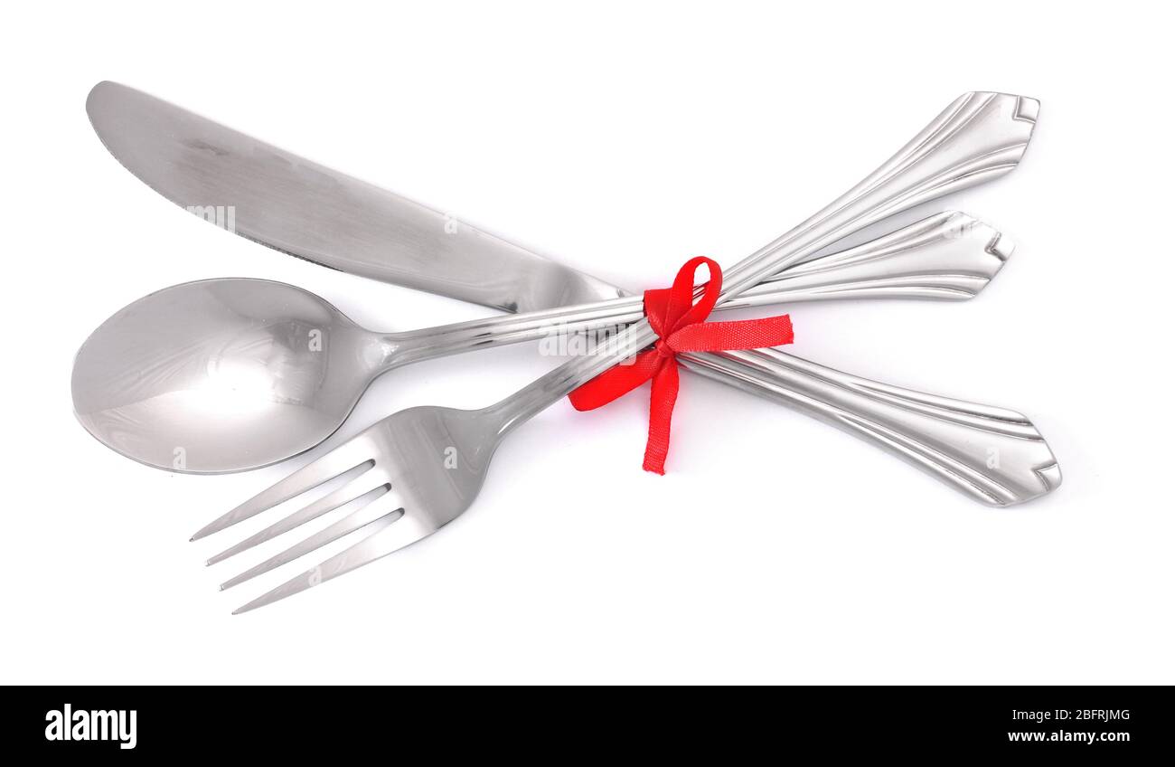 Spoon fork tied red ribbon High Resolution Stock Photography and Images ...