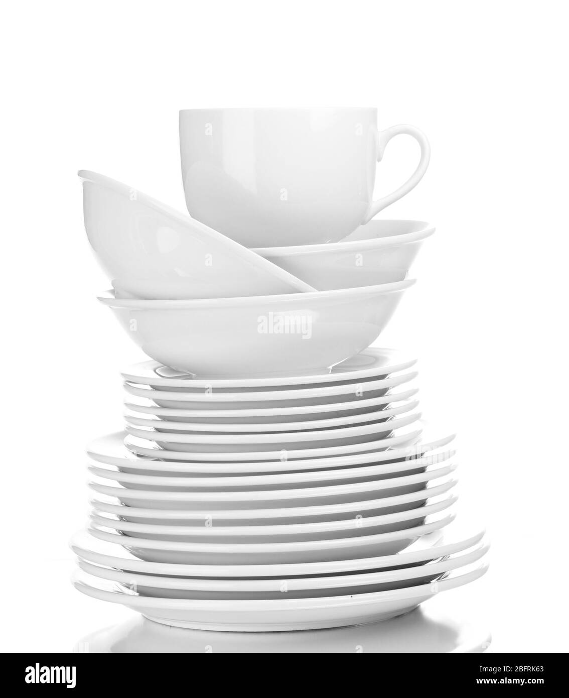 Set cups on table Black and White Stock Photos & Images - Alamy