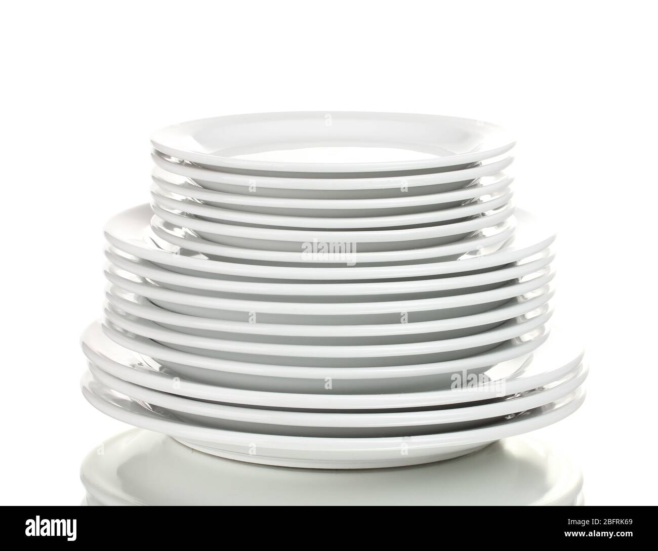 Clean plates isolated on white Stock Photo - Alamy