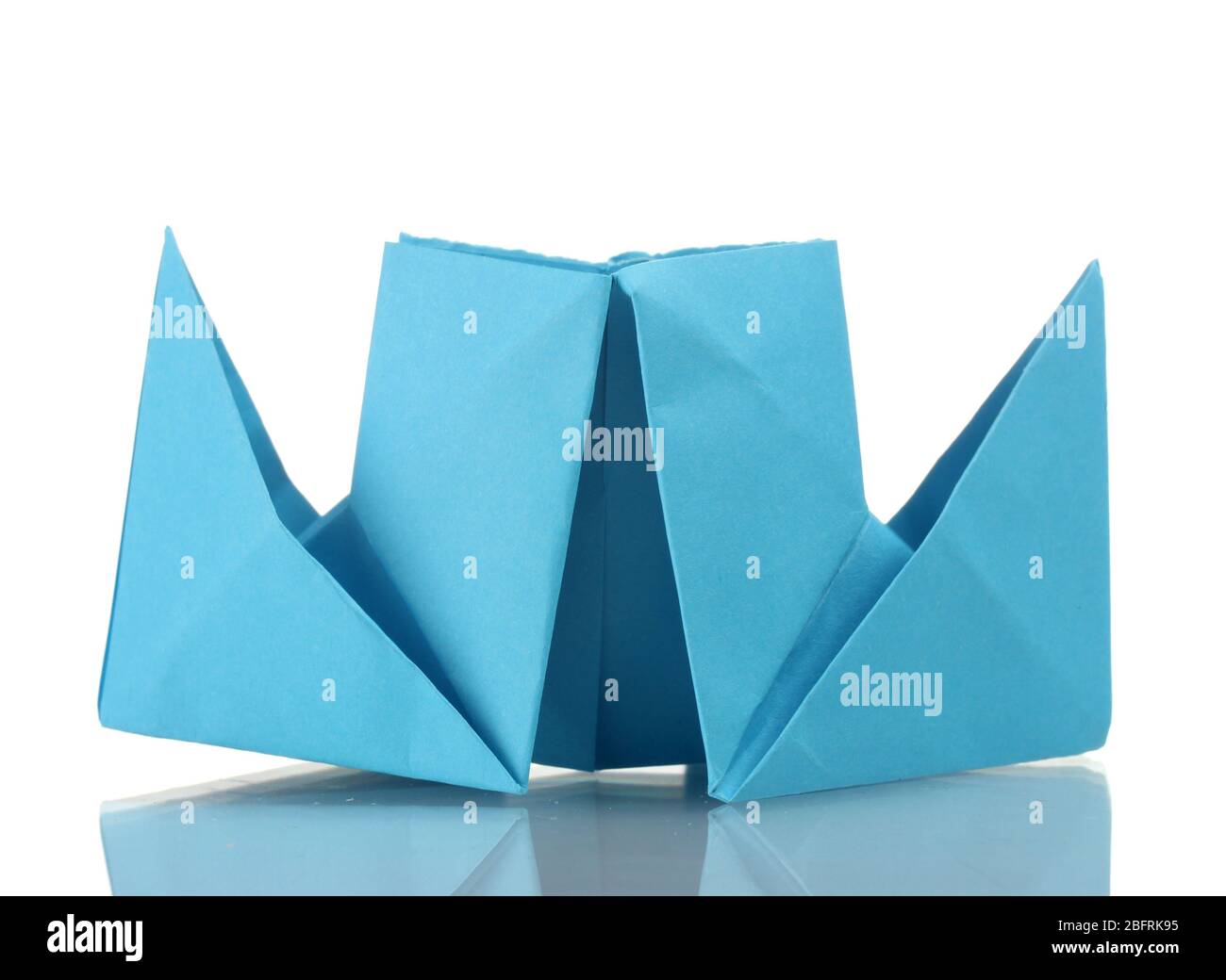 Origami paper steamer isolated on white Stock Photo - Alamy