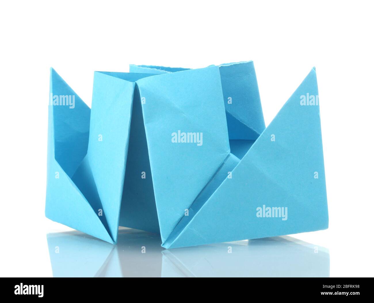 Origami paper steamer isolated on white Stock Photo - Alamy