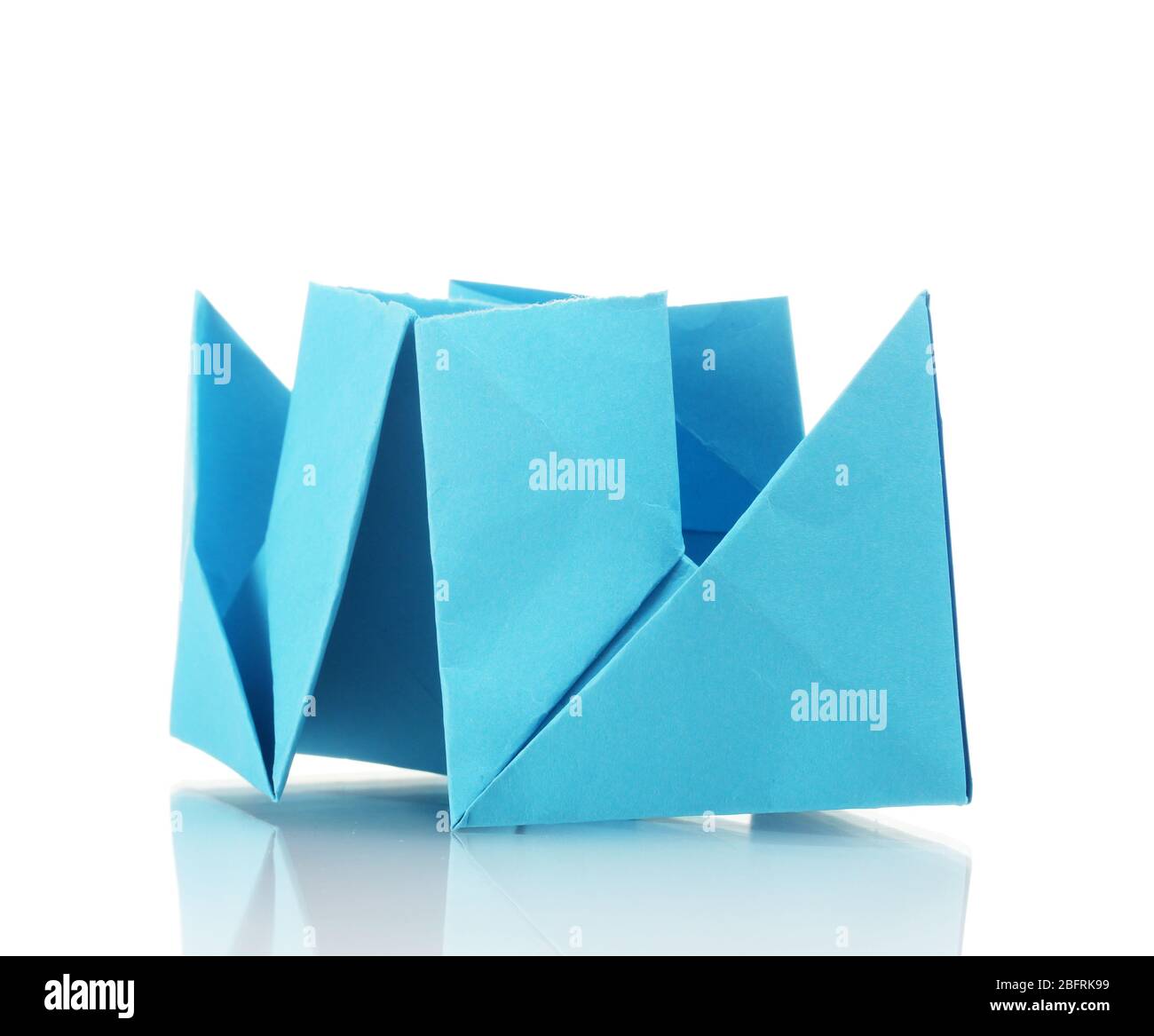 Origami paper steamer isolated on white Stock Photo - Alamy