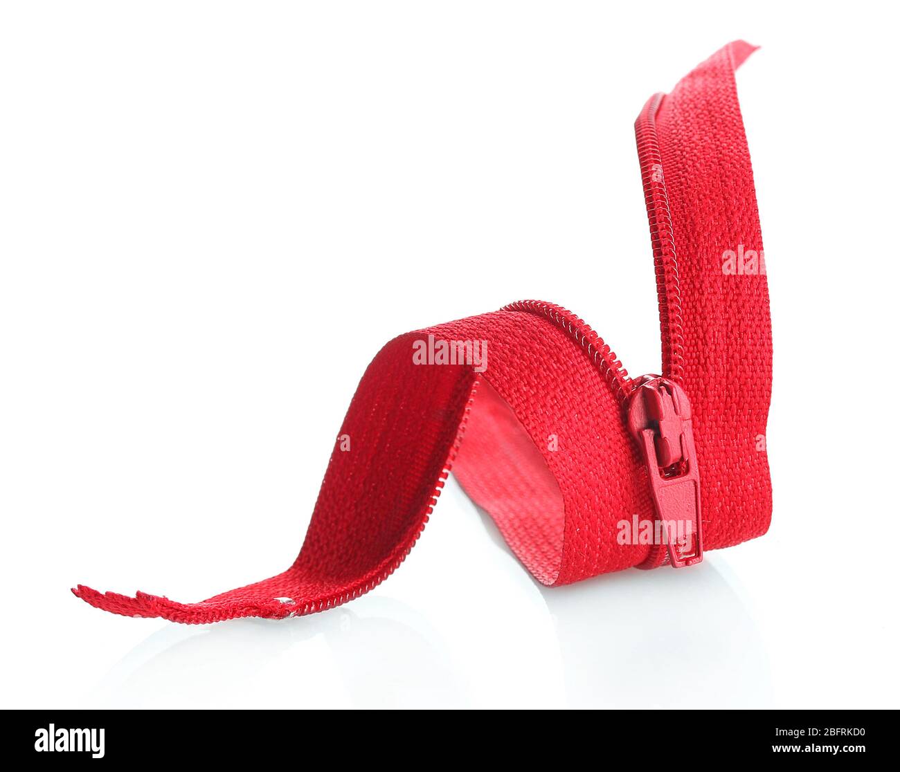 Red zipper isolated on white Stock Photo - Alamy