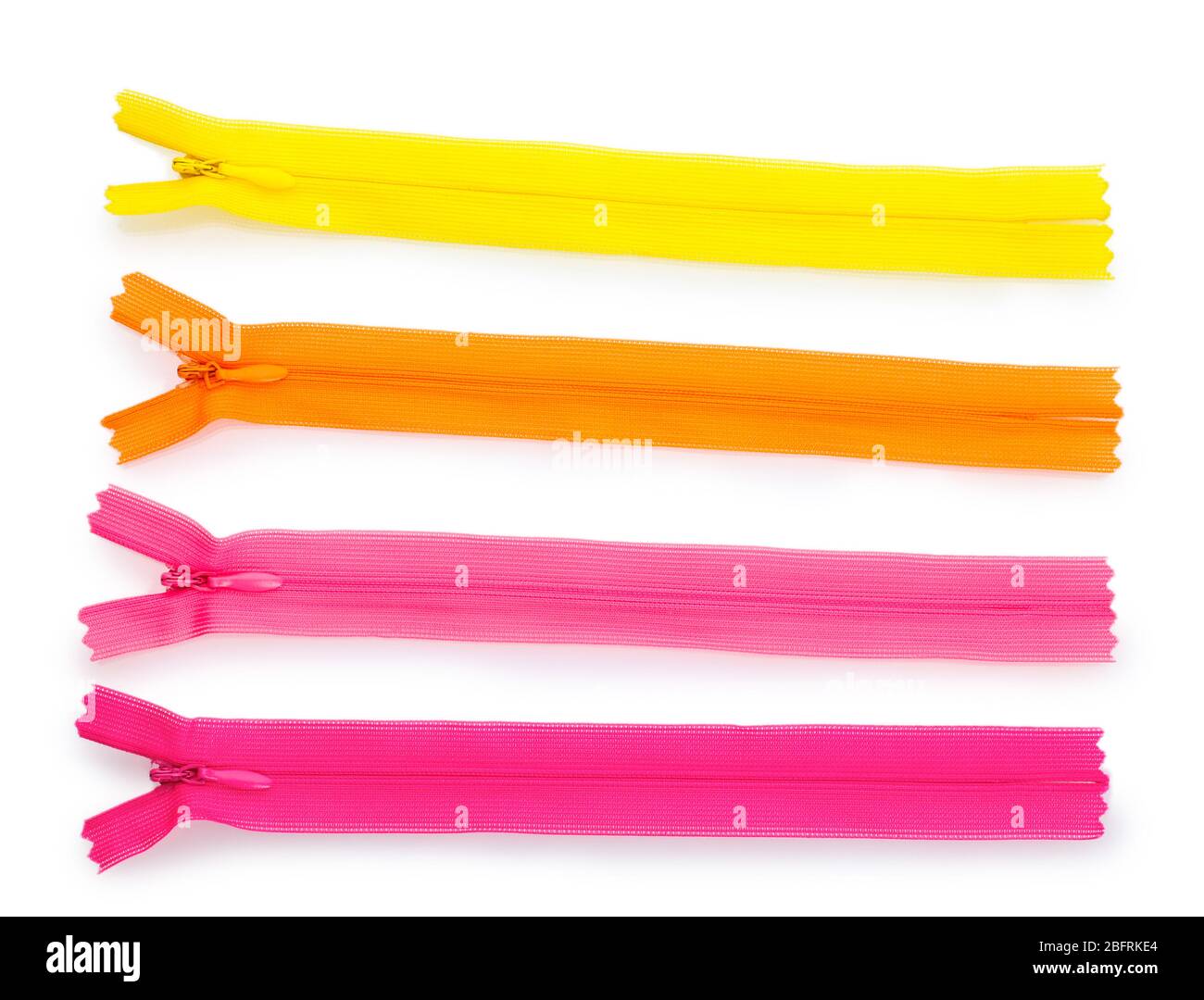 Multicolored zipper isolated on white Stock Photo - Alamy