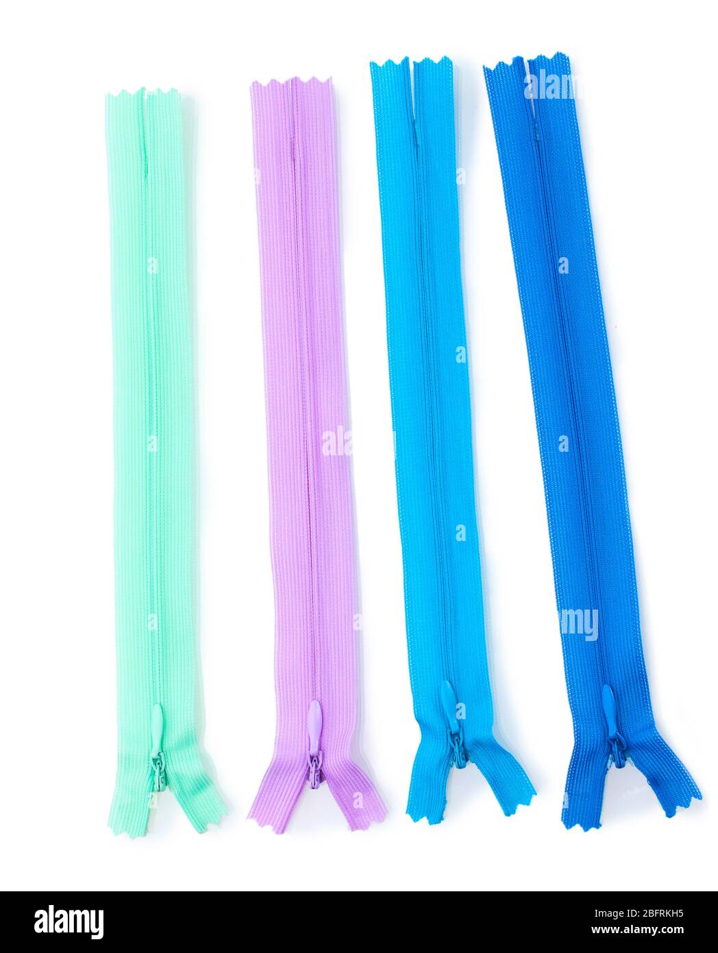 Multicolored zipper isolated on white Stock Photo - Alamy