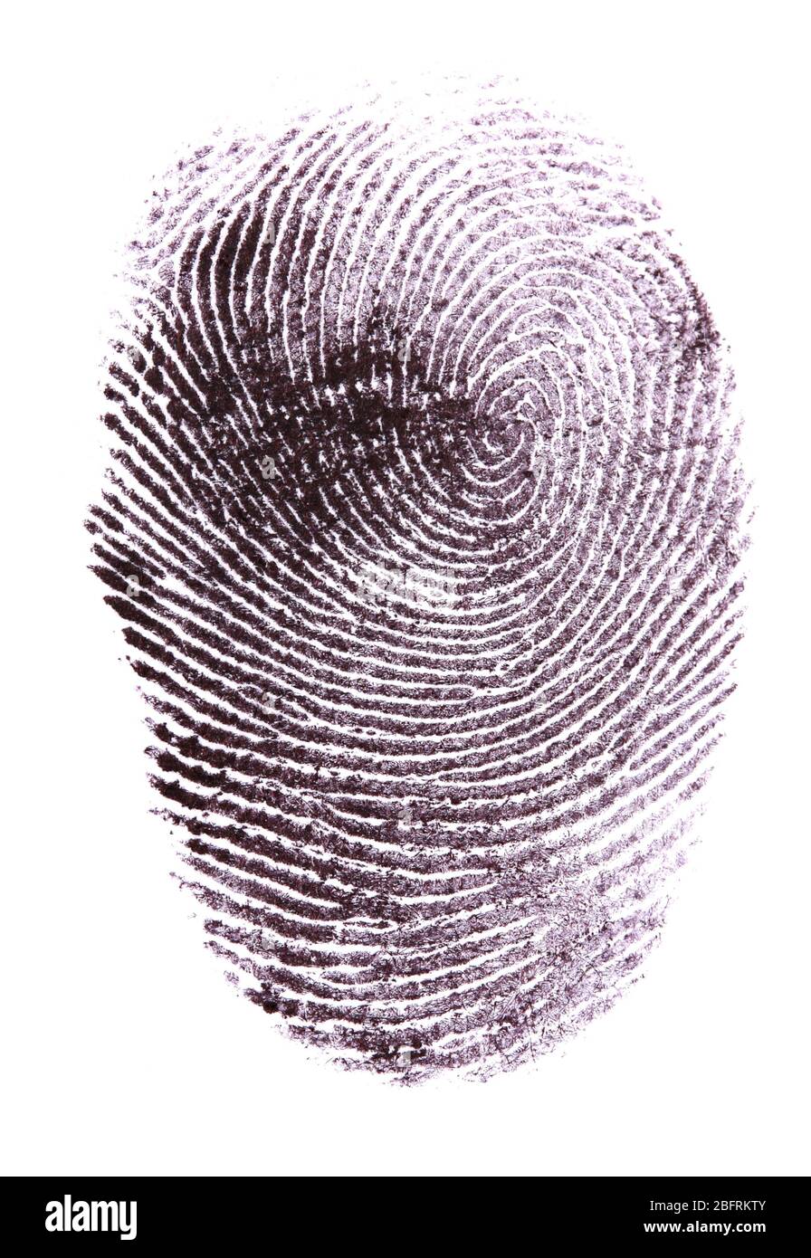 Fingerprint isolated on white Stock Photo - Alamy
