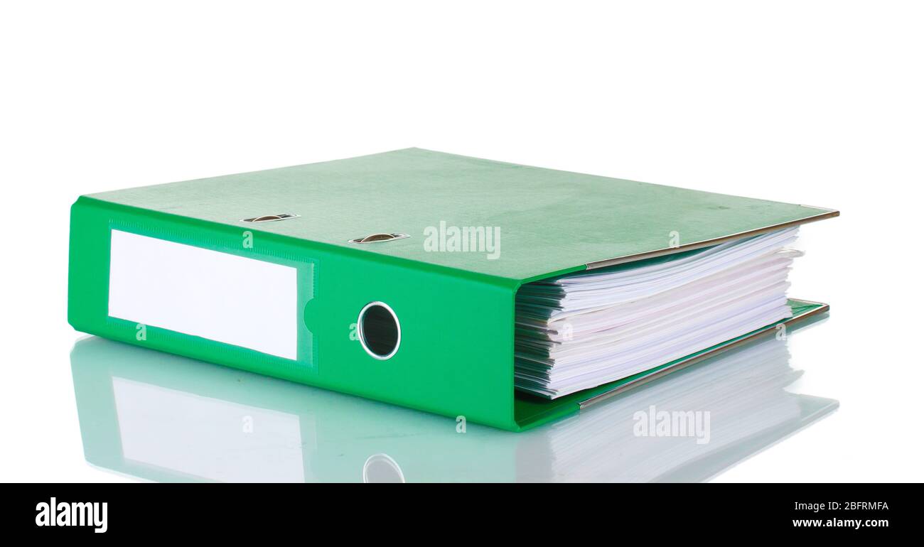 Office folder isolated on white Stock Photo - Alamy