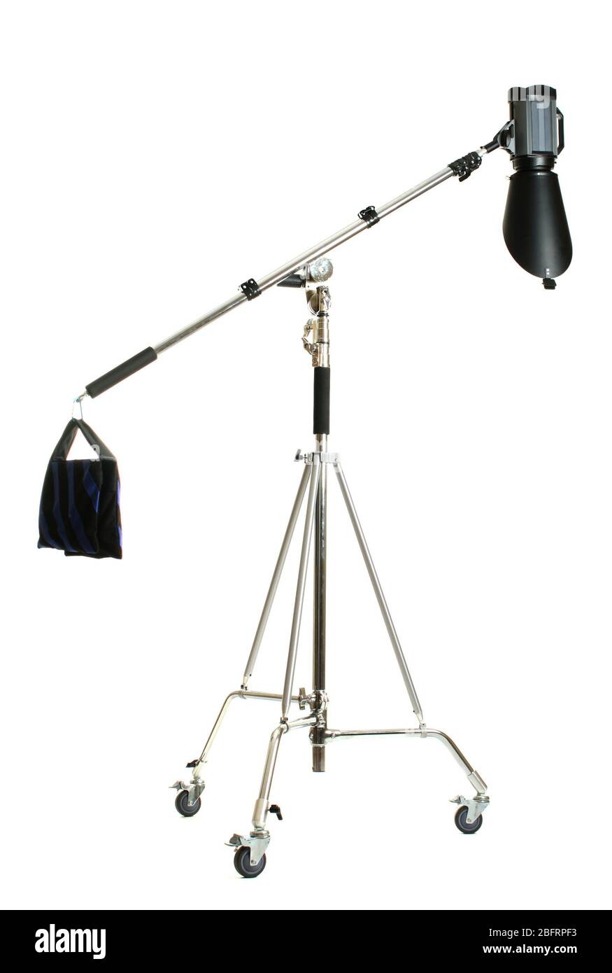 Studio flash with background reflector on white Stock Photo - Alamy