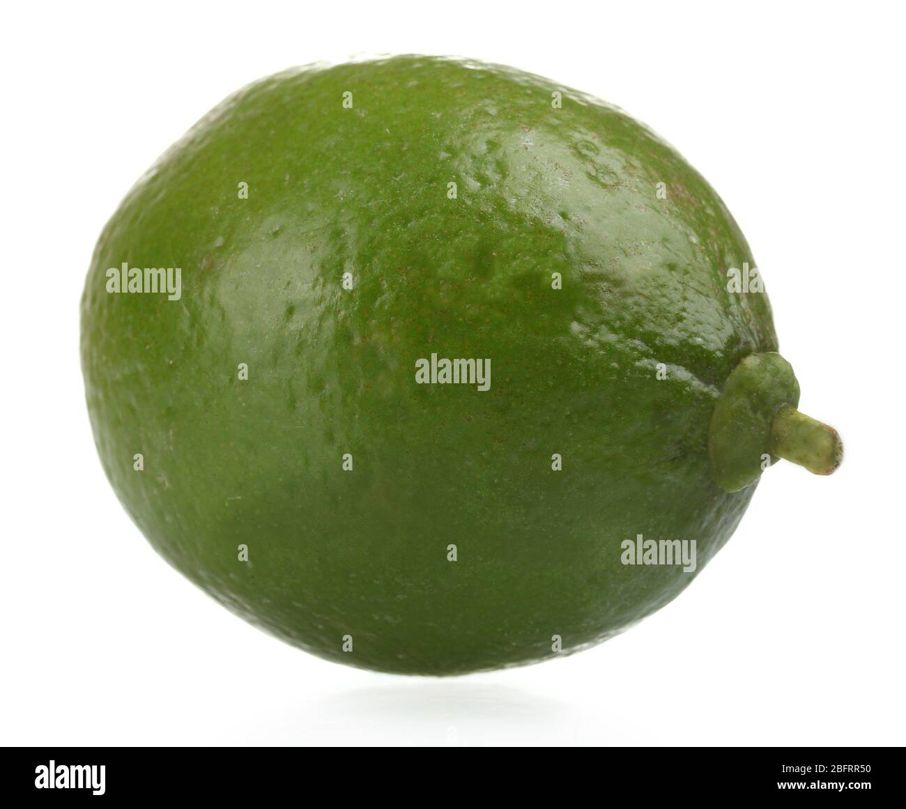 One lime isolated on white Stock Photo - Alamy