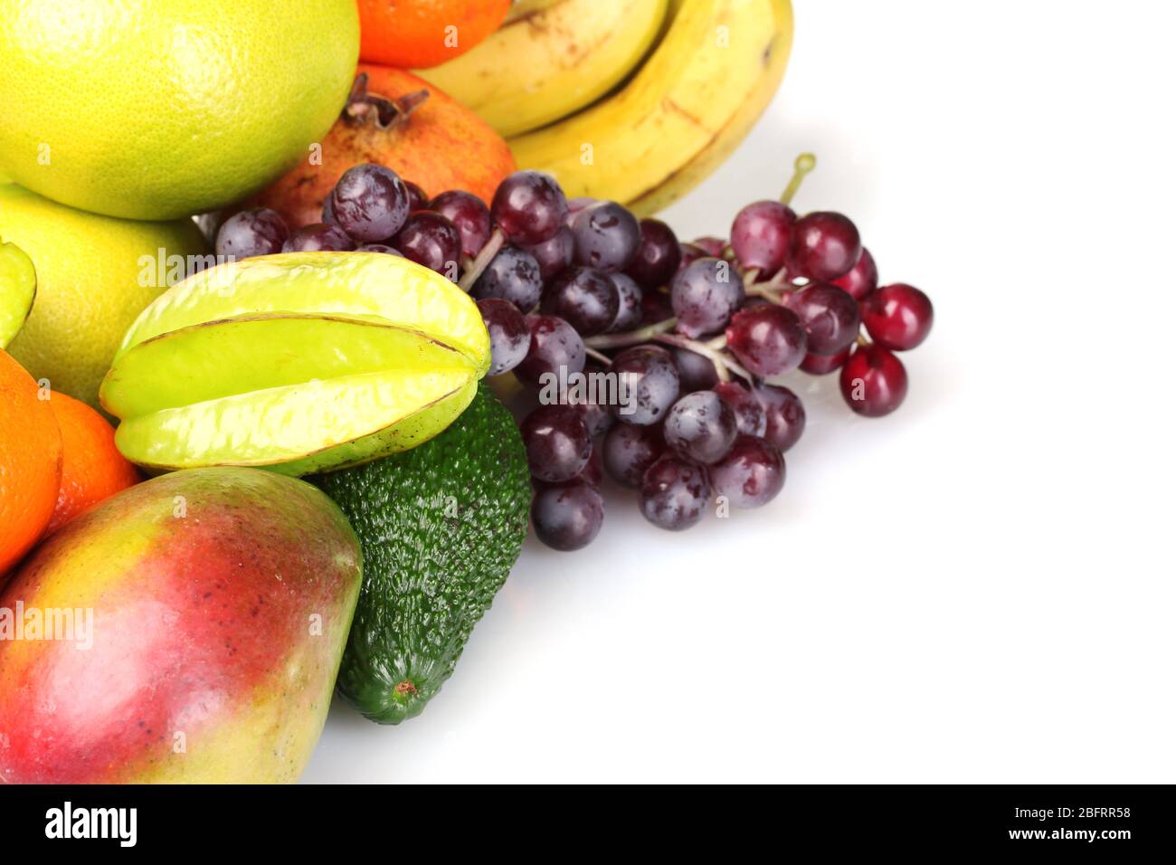 Assortment of exotic fruits isolated on white Stock Photo - Alamy