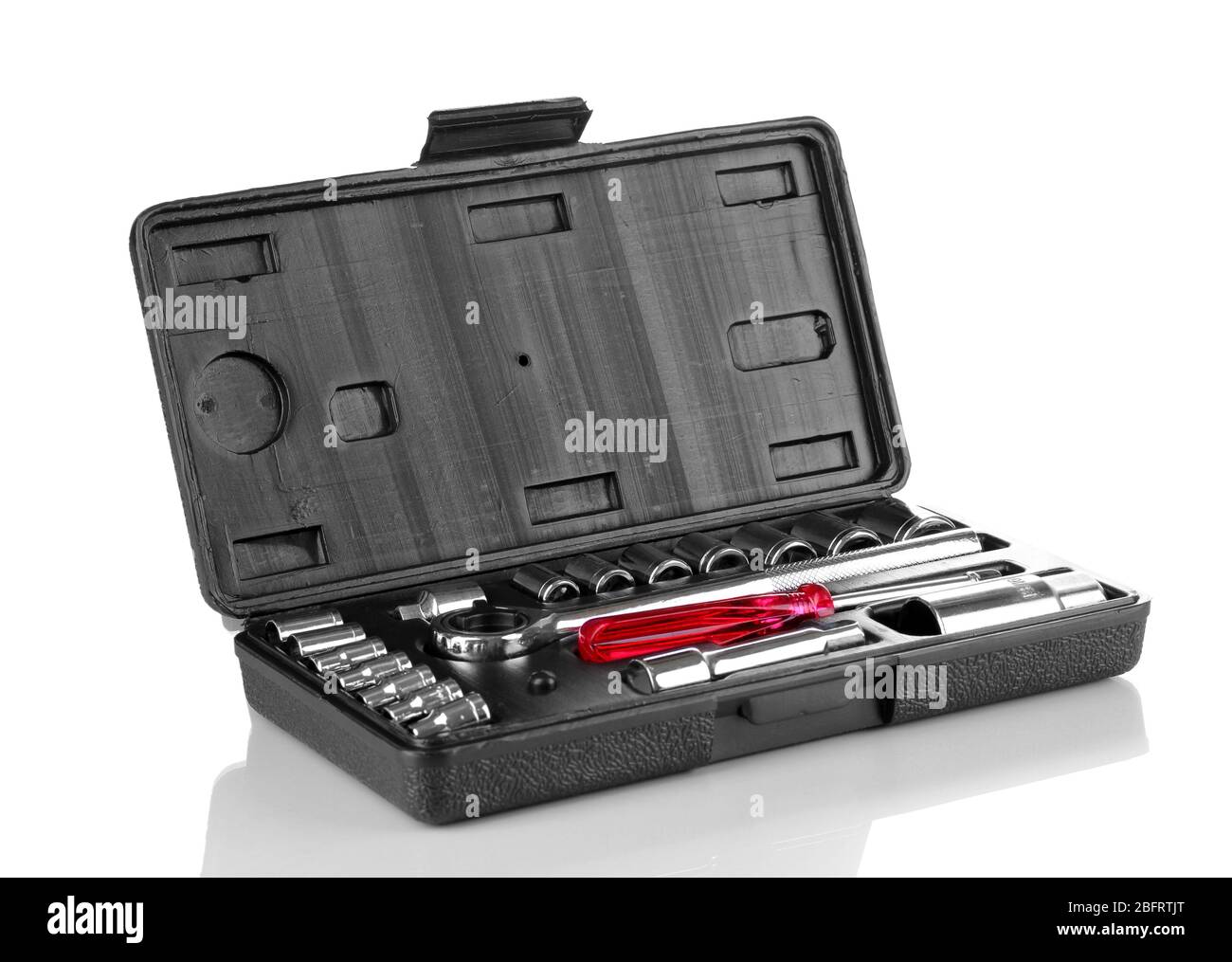 Tool kit isolated on white Stock Photo - Alamy