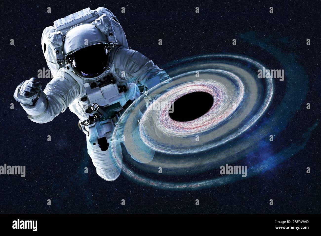 Black Astronaut In Space Background