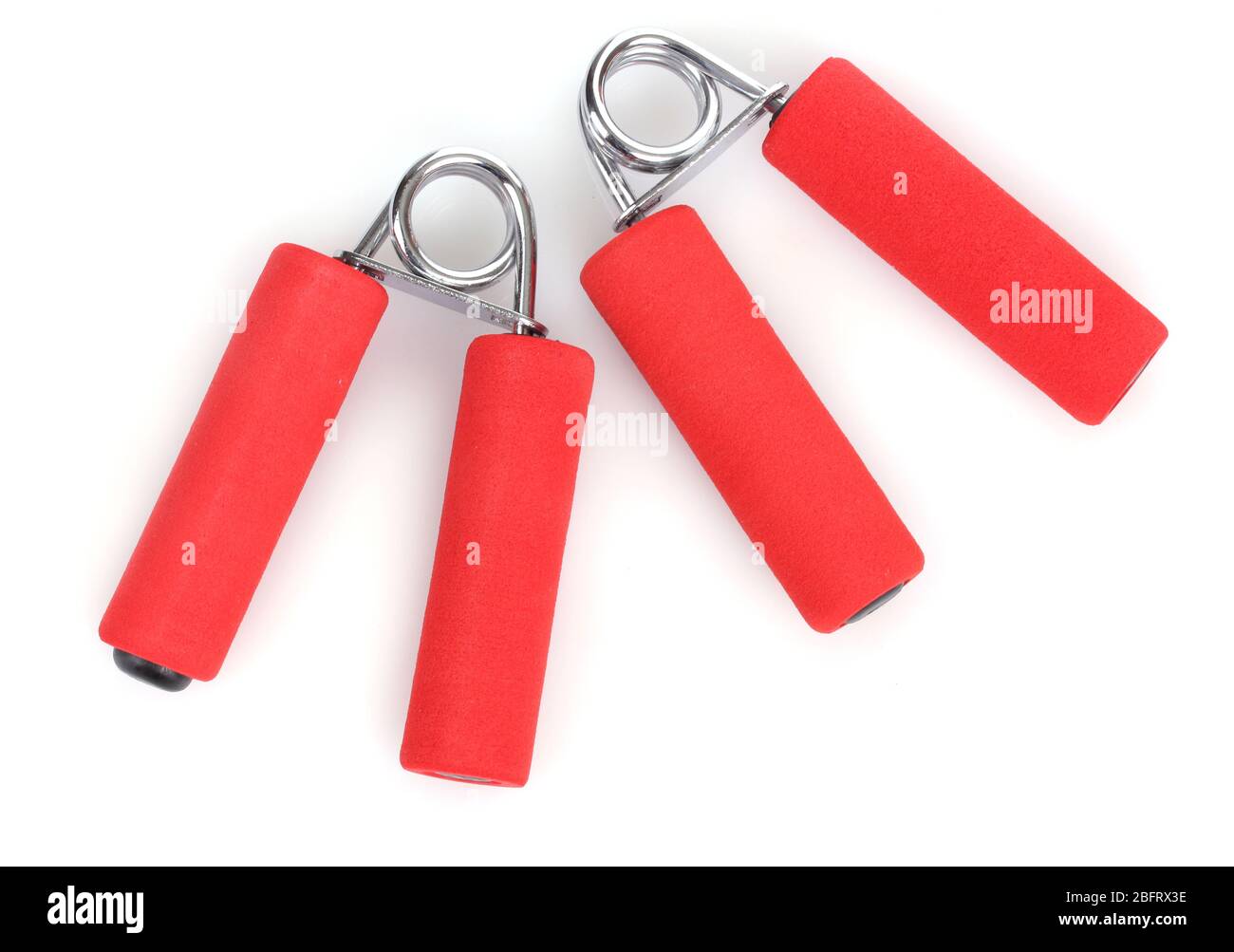 Red hand trainers isolated on white Stock Photo - Alamy