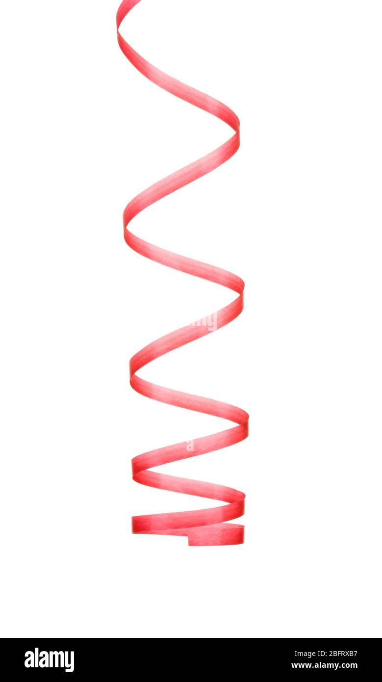 beautiful red streamer isolated on white Stock Photo - Alamy