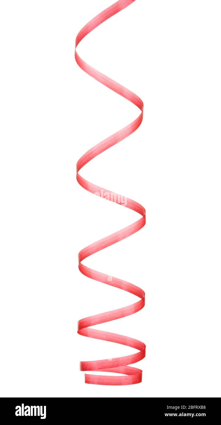 beautiful red streamer isolated on white Stock Photo - Alamy