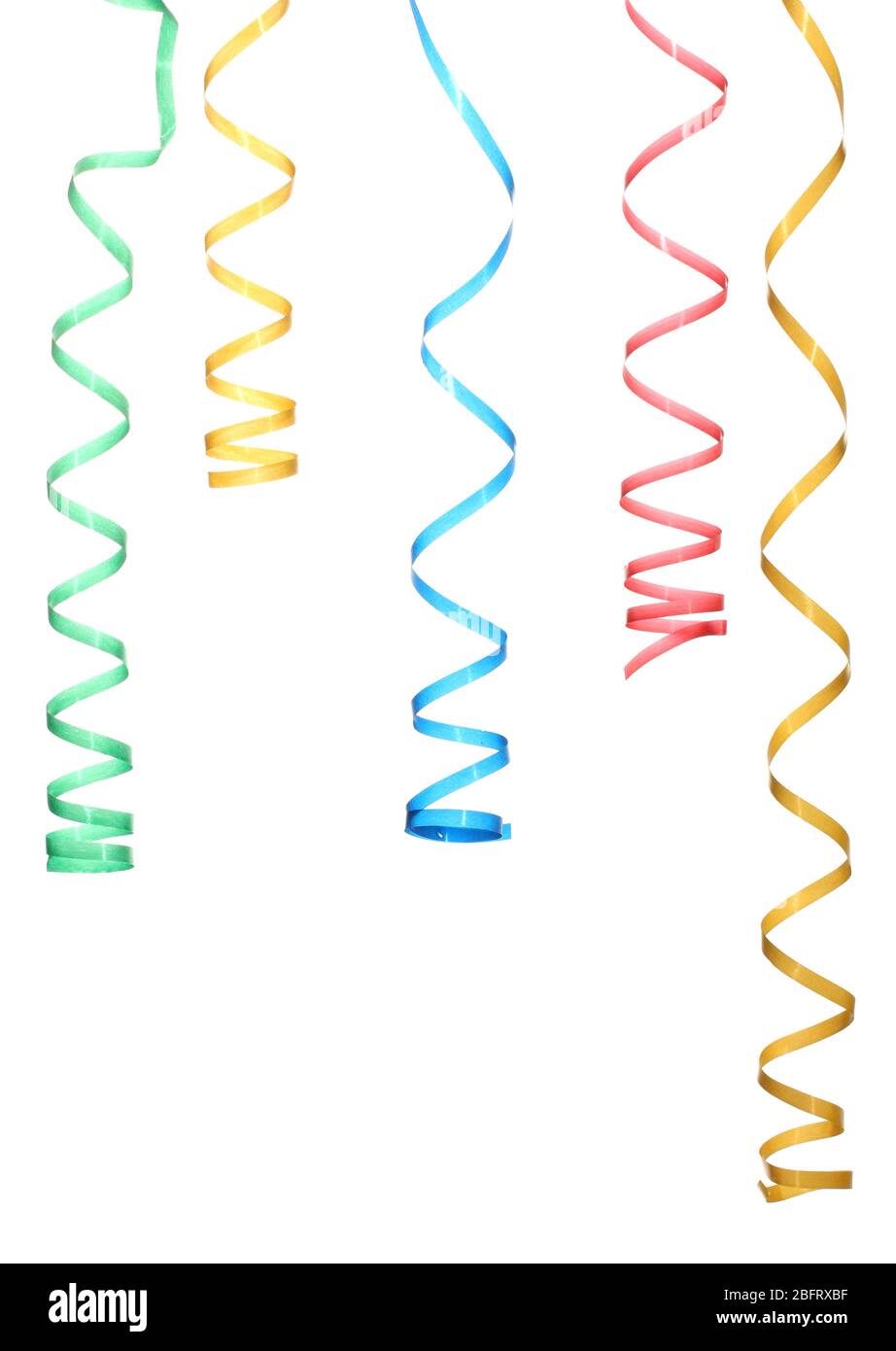beautiful colorful streamers isolated on white Stock Photo - Alamy
