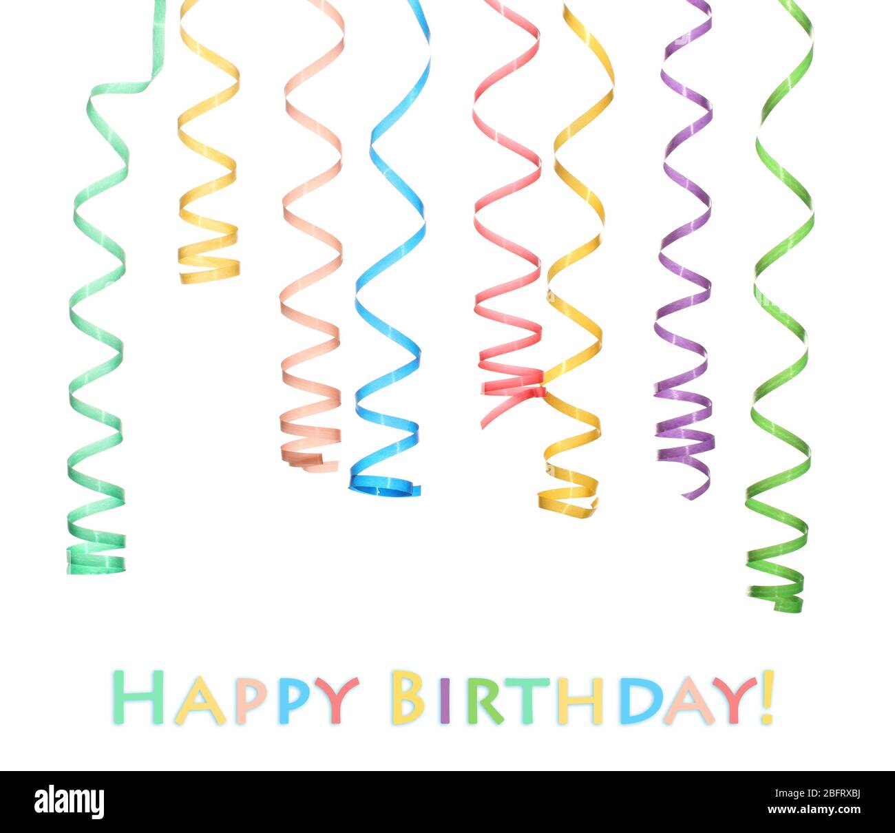 beautiful colorful streamers isolated on white Stock Photo - Alamy