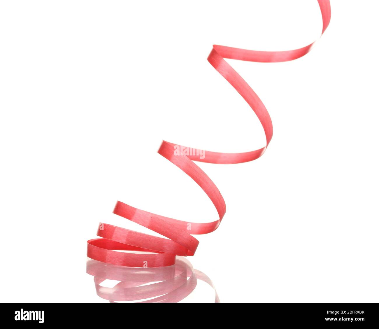 beautiful red streamer isolated on white Stock Photo - Alamy