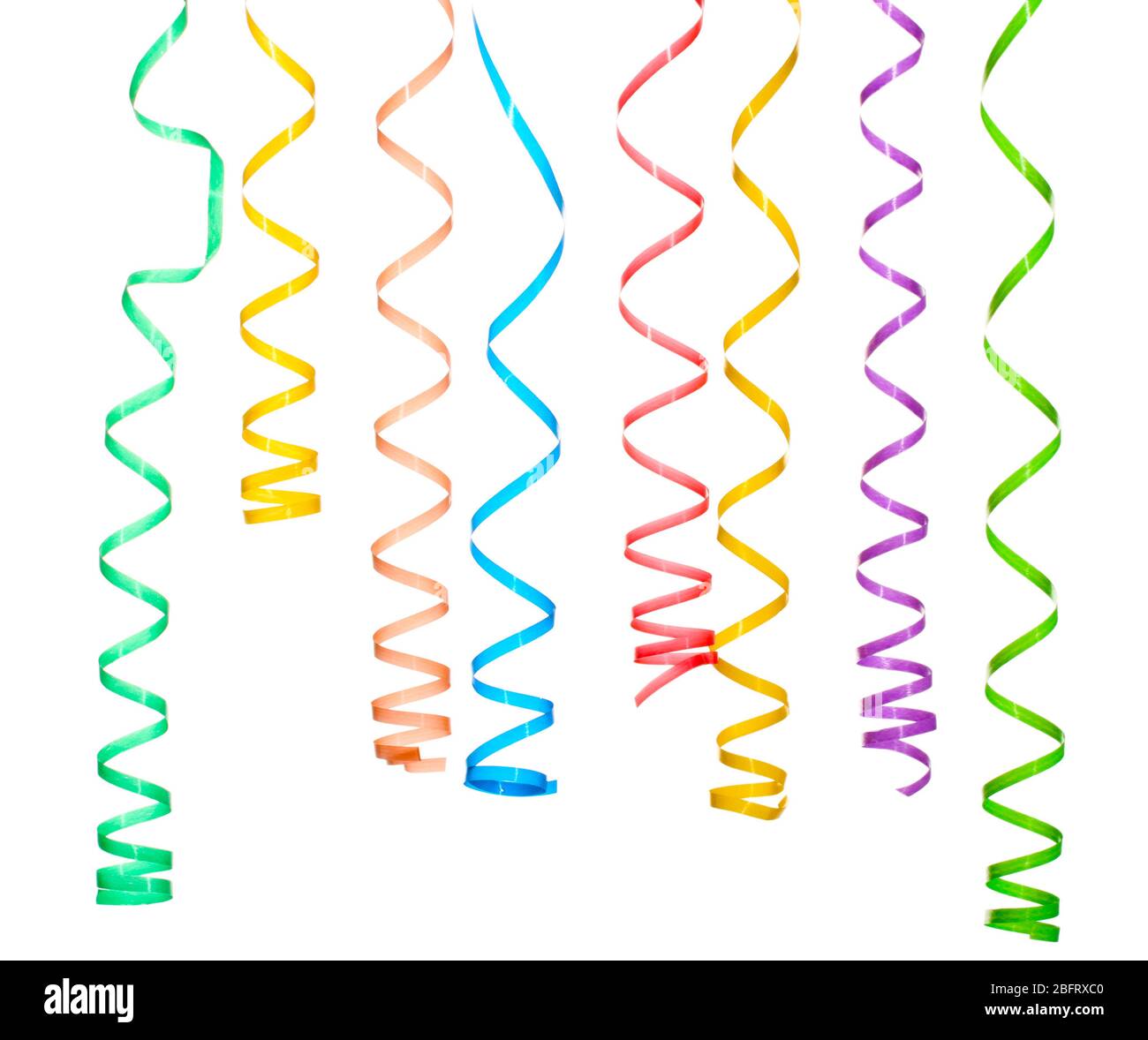 Colorful confetti streamers bright Cut Out Stock Images & Pictures - Alamy