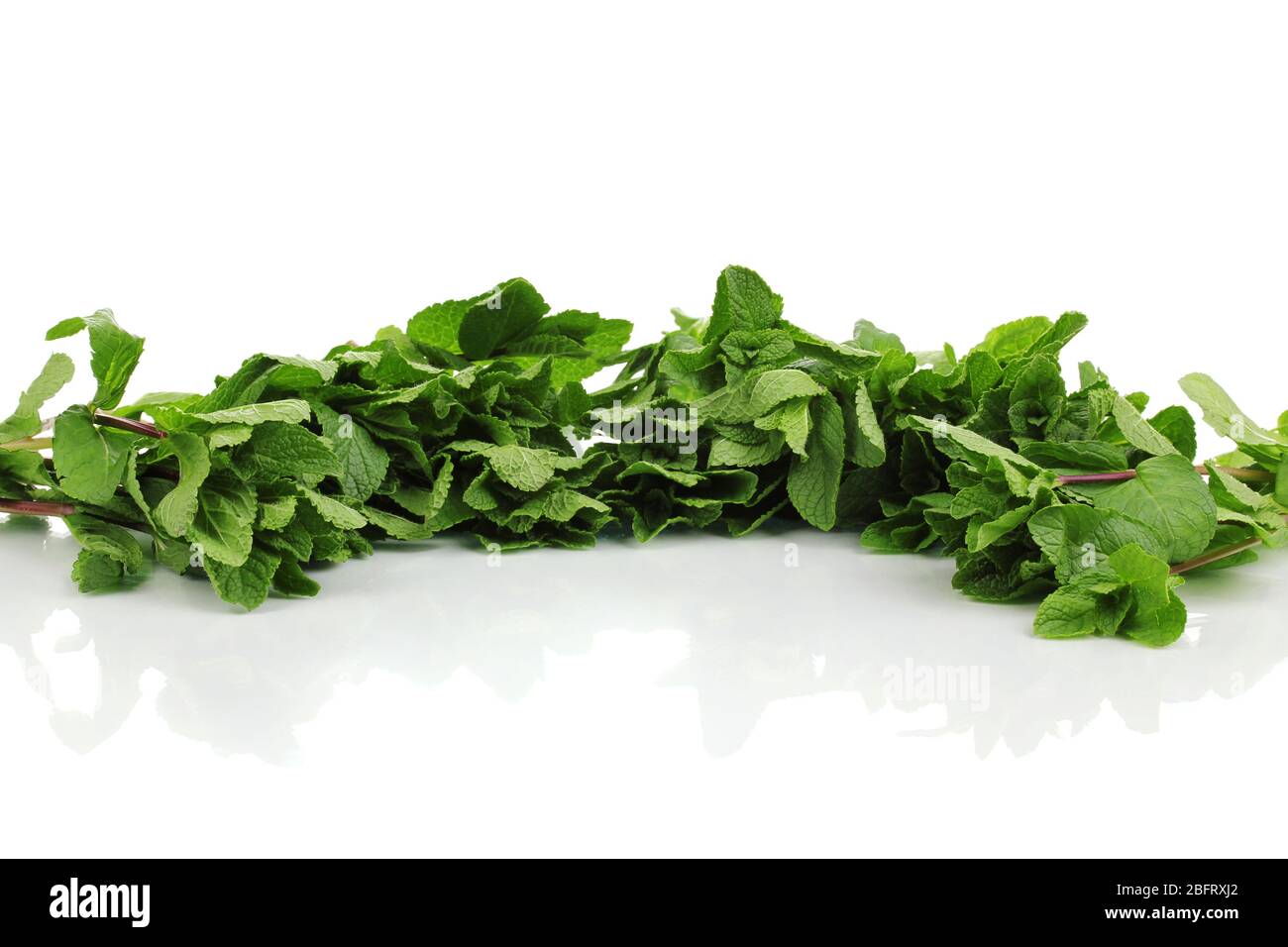 Fresh mint isolated on white Stock Photo - Alamy