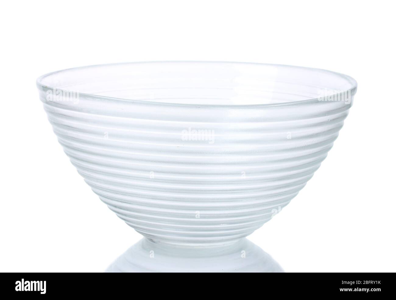 empty transparent bowl isolated on white Stock Photo - Alamy
